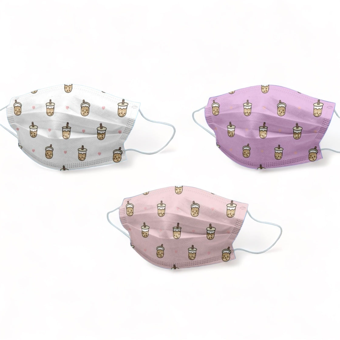 BUBBLE TEA PRINT DISPOSABLE FACE MASKS – iSLAYBROWSUPPLIES