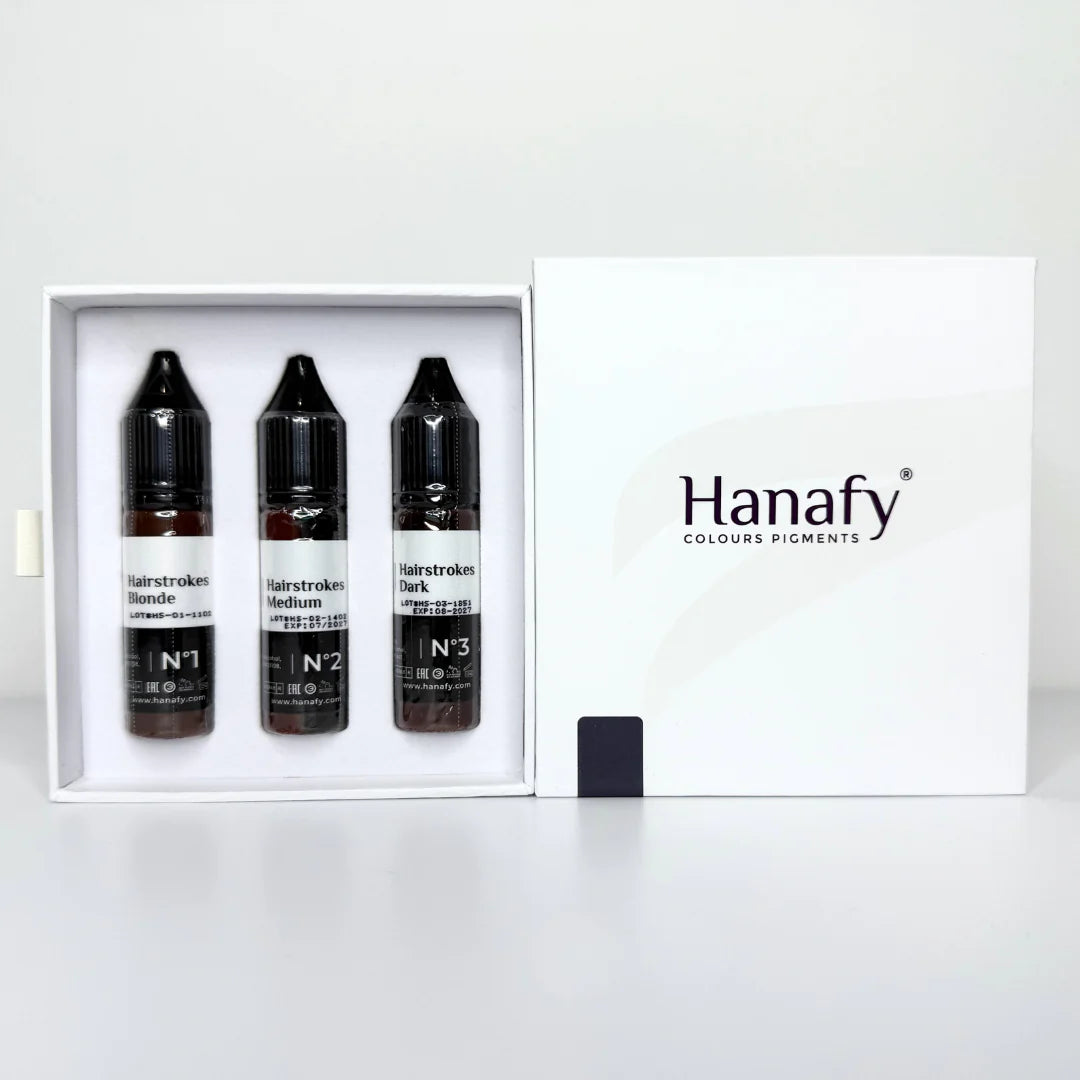 Hanafy Full Hairstrokes Eyebrow Pigment Set 15ml – iSLAYBROWSUPPLIES