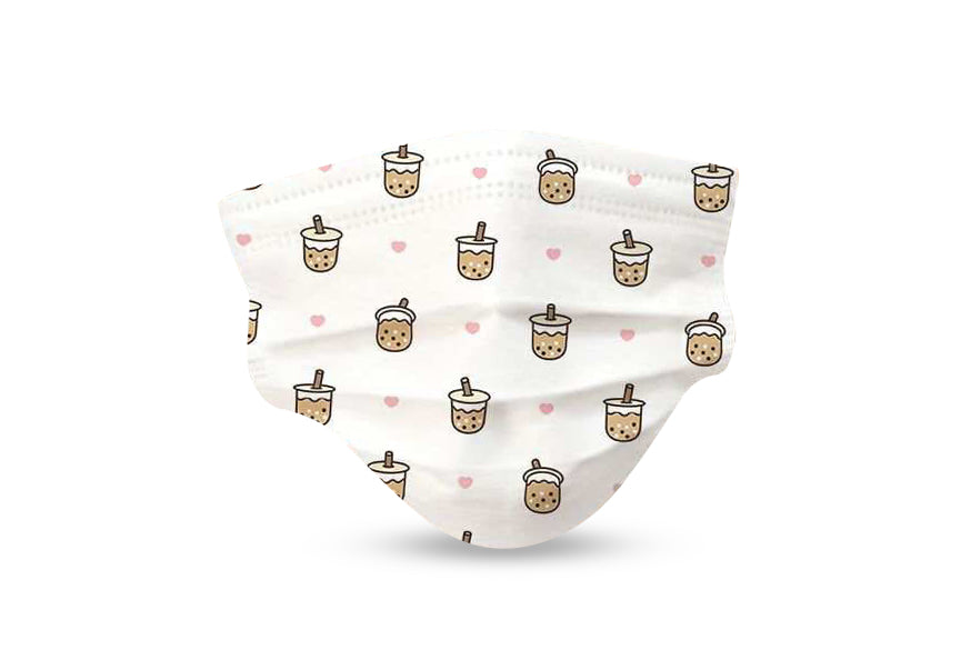 BUBBLE TEA PRINT DISPOSABLE FACE MASKS – iSLAYBROWSUPPLIES