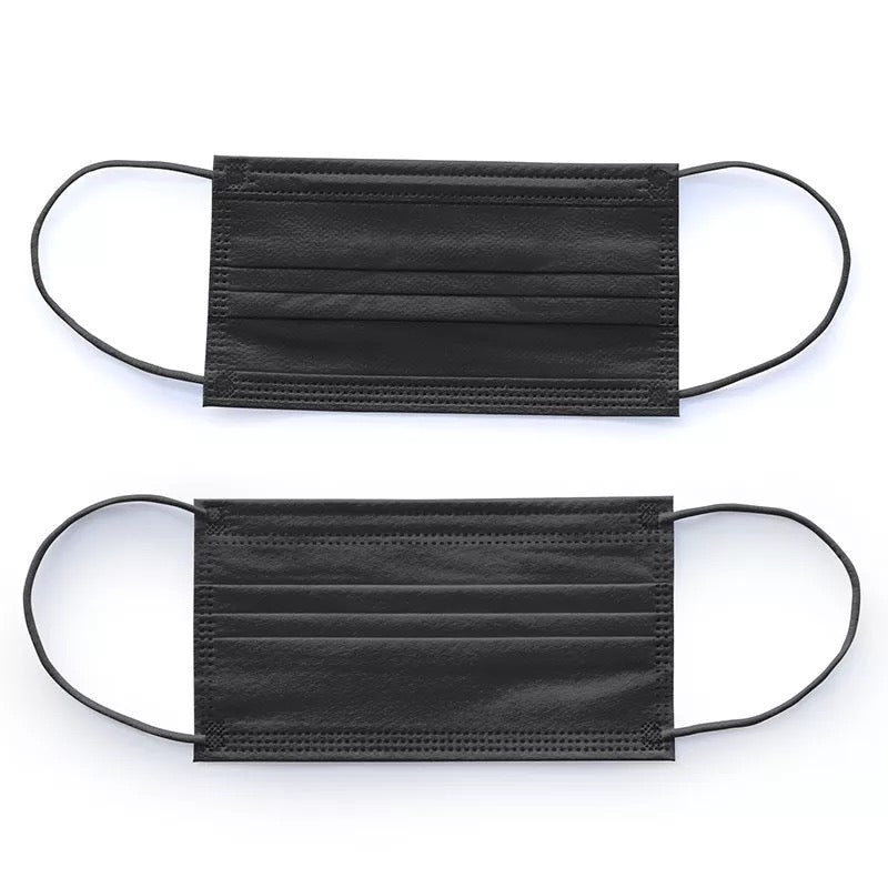 BLACK DISPOSABLE FACE MASKS (50PCS) – iSLAYBROWSUPPLIES